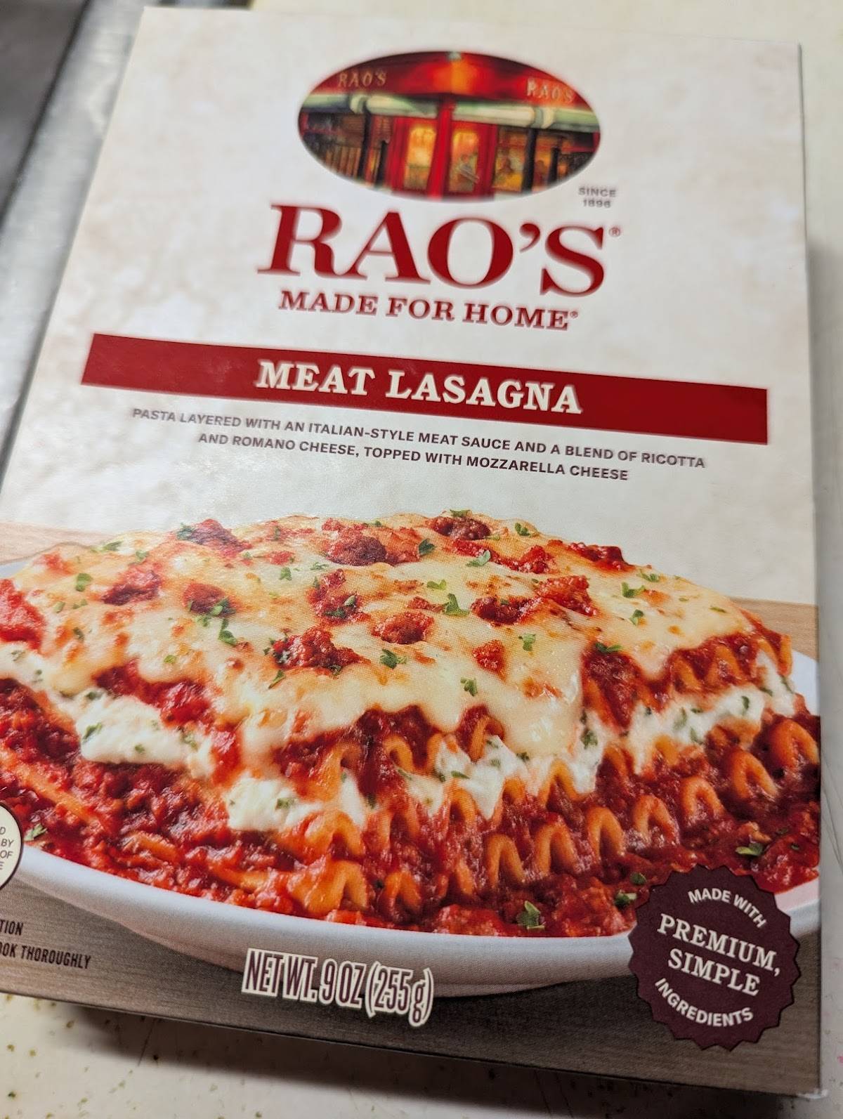 Menu at Rao's restaurant, New York City, 455 E 114th St