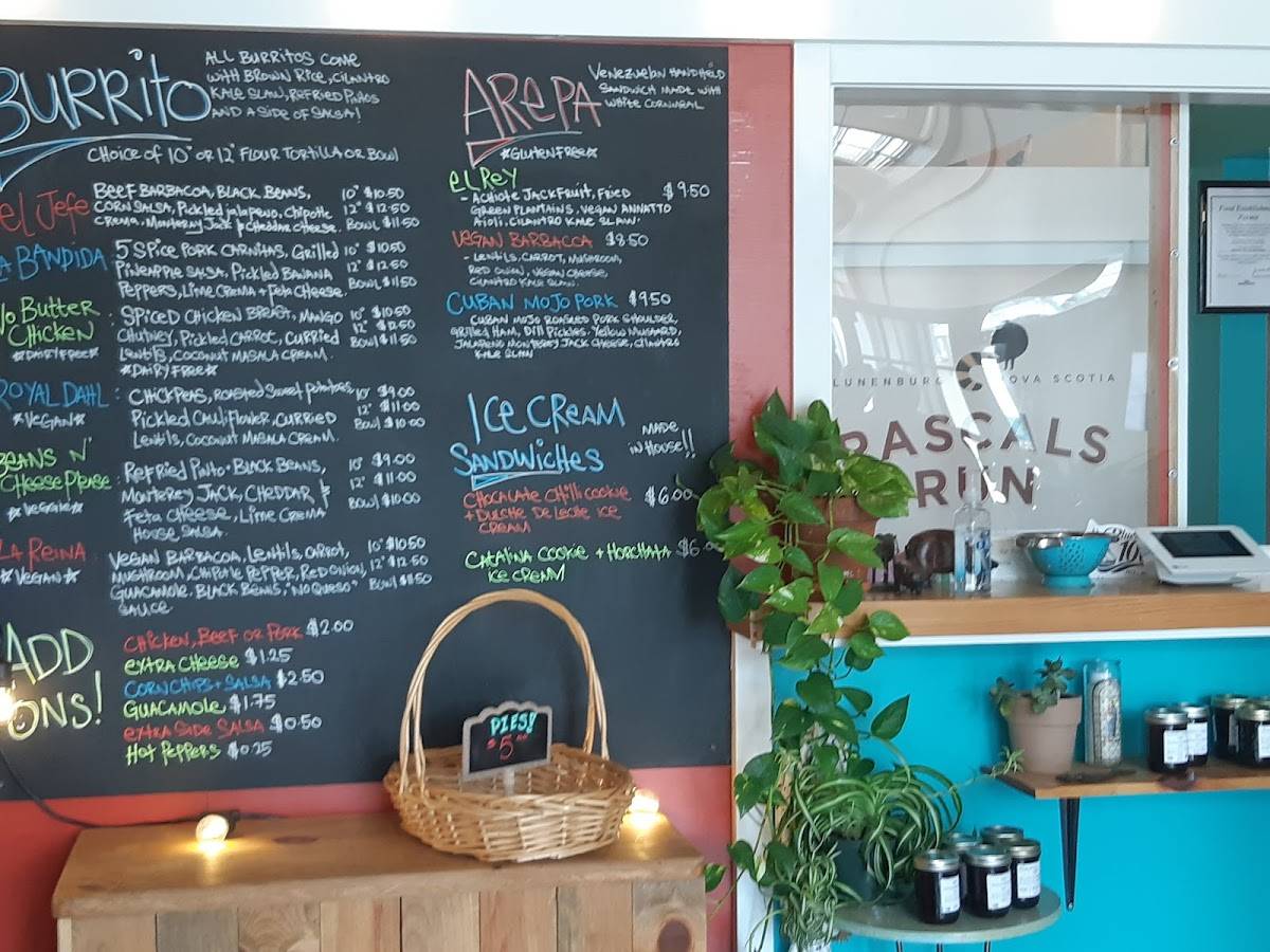 Menu at Rascals Burrito Bar Lunenburg (moved to 724 King Street ...