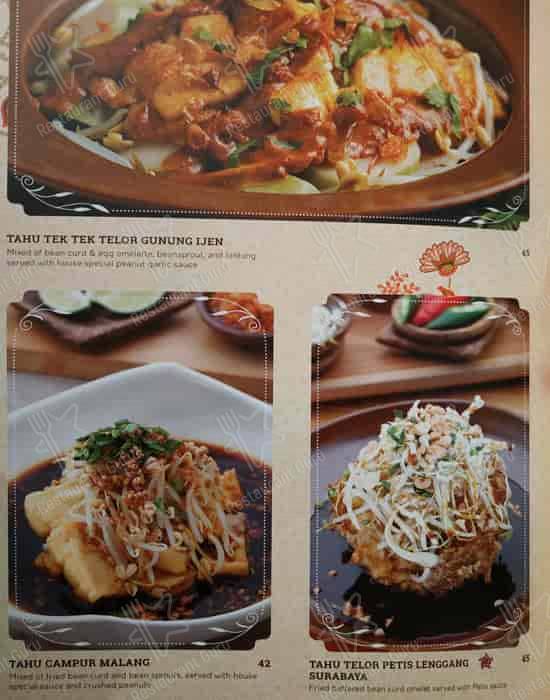 Menu at REMBOELAN restaurant, West Jakarta, Unit L1 - 118 & L1 - 119