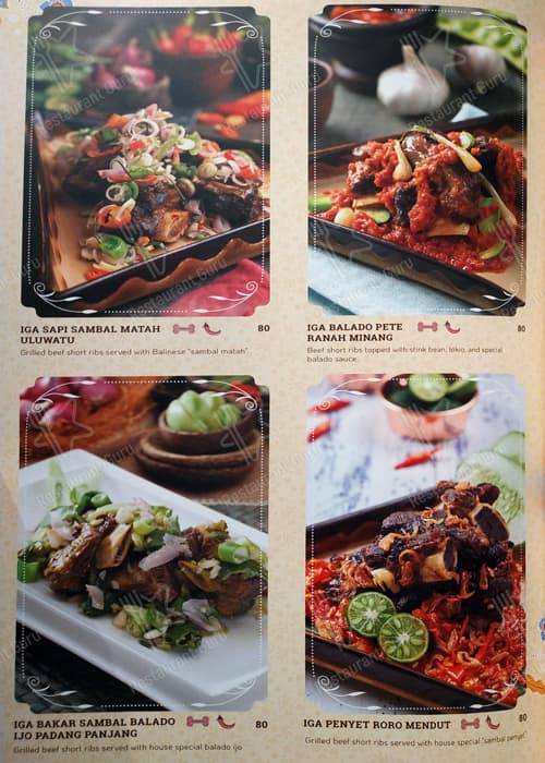 Menu at REMBOELAN restaurant, West Jakarta, Unit L1 - 118 & L1 - 119