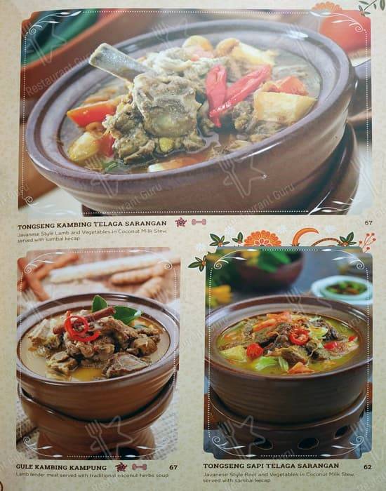 Menu at REMBOELAN restaurant, West Jakarta, Unit L1 - 118 & L1 - 119