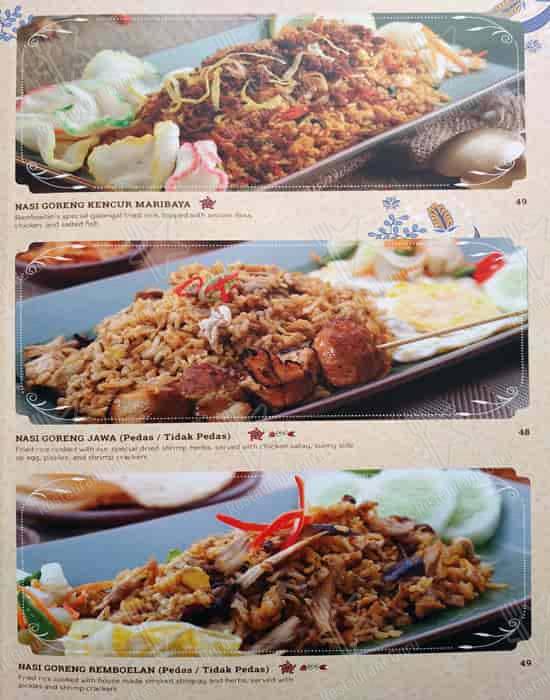 Menu at REMBOELAN restaurant, West Jakarta, Unit L1 - 118 & L1 - 119