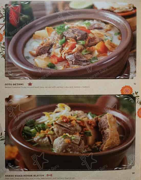 Menu at REMBOELAN restaurant, West Jakarta, Unit L1 - 118 & L1 - 119