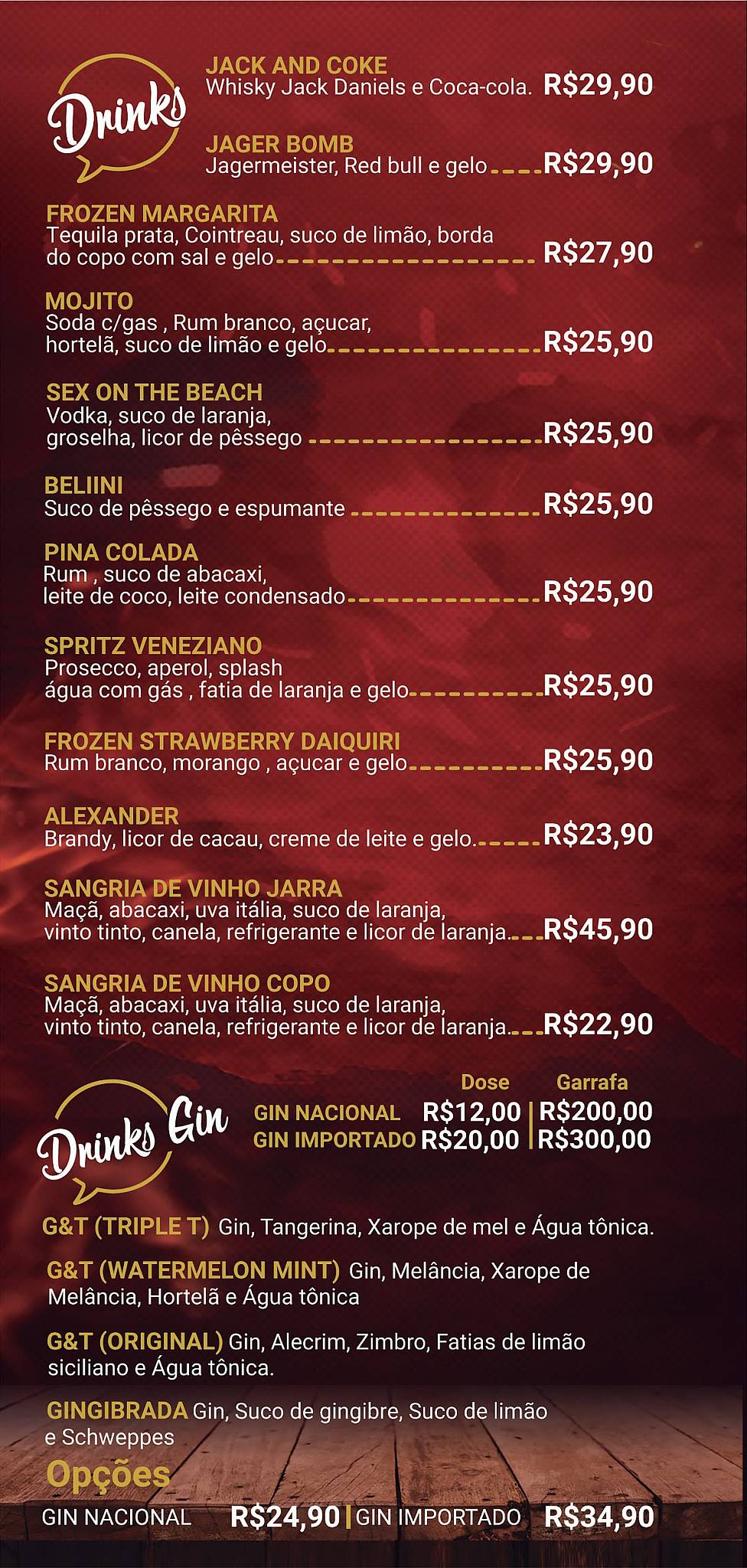Menu em Resenha's Lounge Bar, Praia Grande