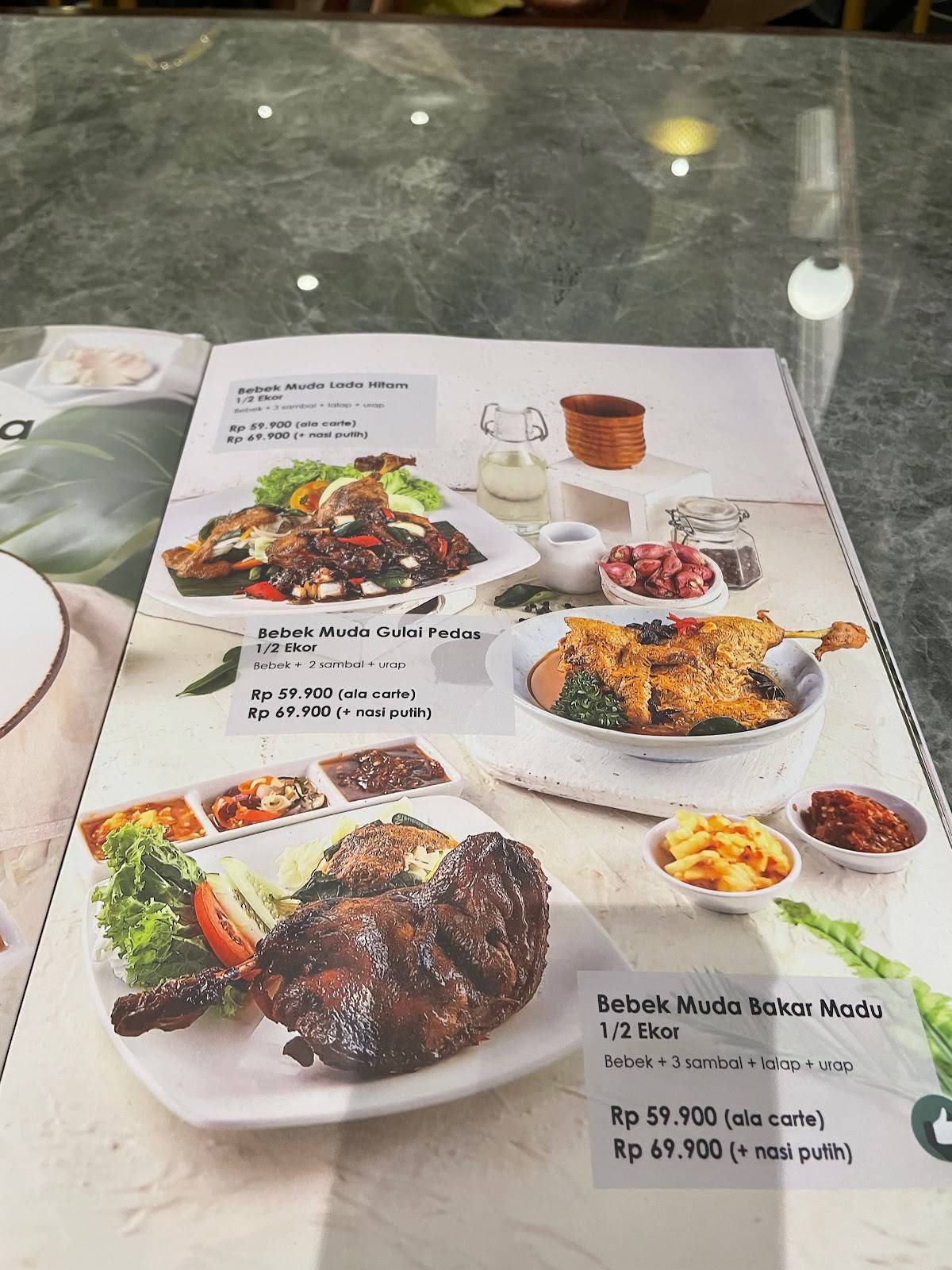 Menu at Akibat Bebek Muda Gading Serpong restaurant, Curug Sangereng