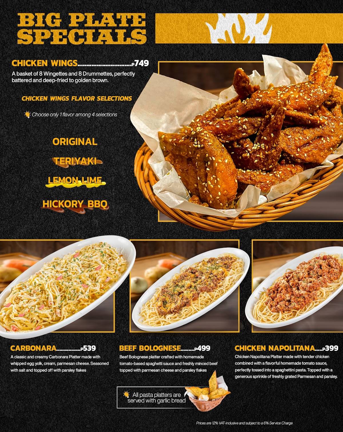 Menu at Astons Philippines - SM Megamall restaurant, Mandaluyong