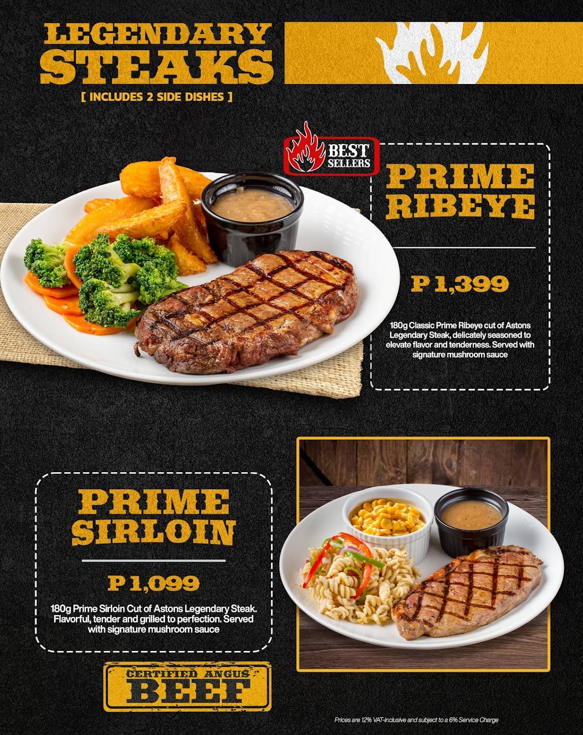 Menu at Astons Philippines - SM Megamall restaurant, Mandaluyong