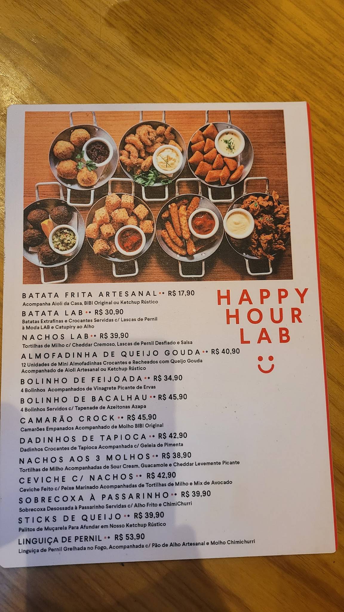 Menu em BIBI LAB restaurante, Rio de Janeiro