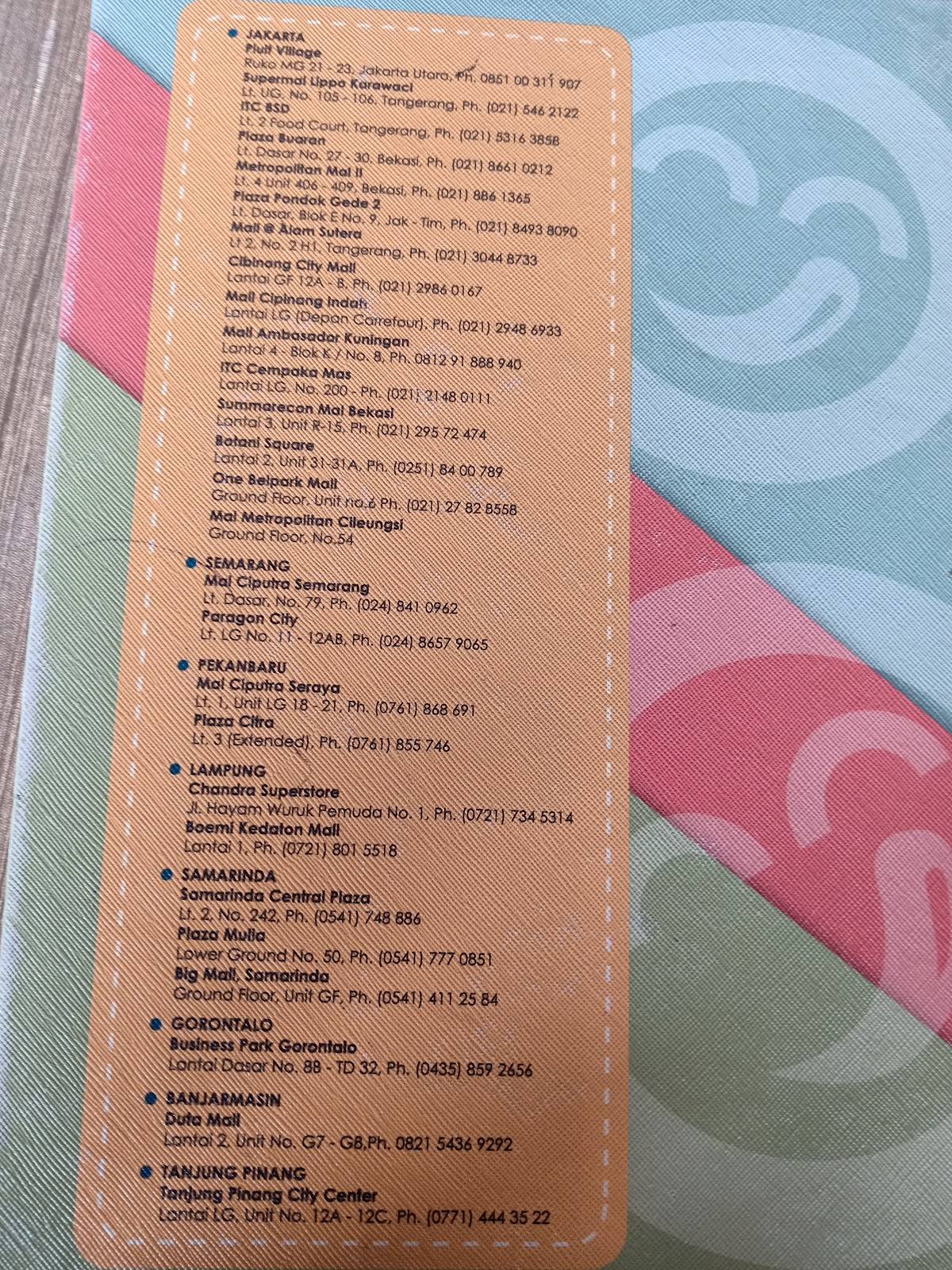 Menu at Bakso lapangan tembak restaurant, Limus Nunggal