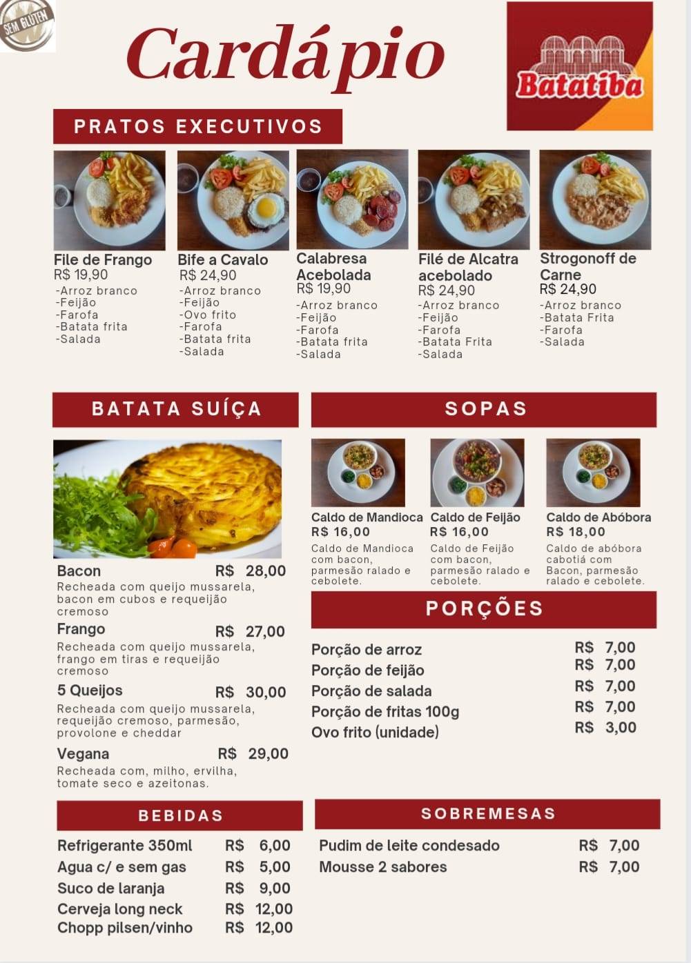 Menu em Batatiba Agua Verde restaurante, Curitiba