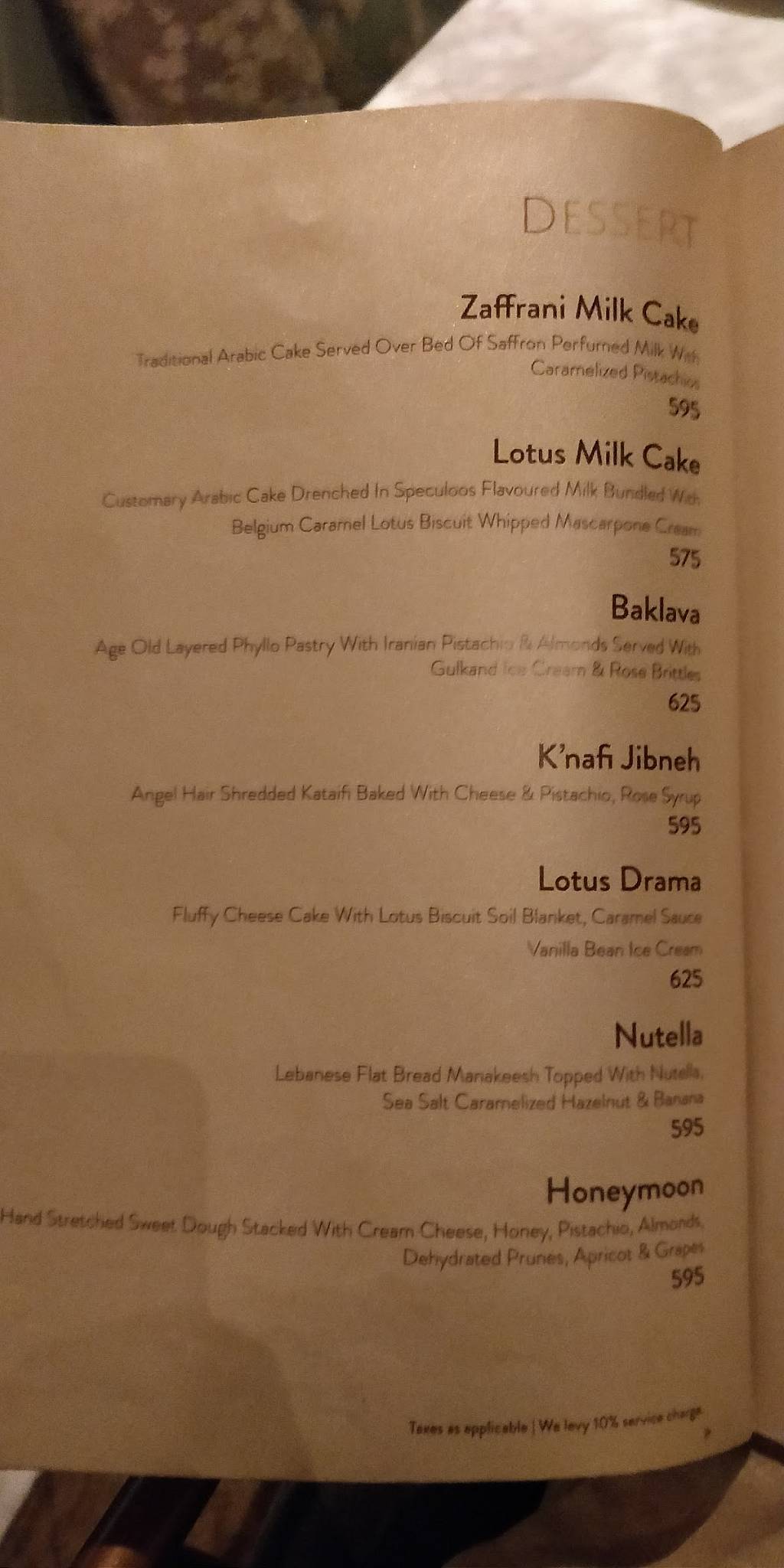 Menu at Bayroute BKC, Mumbai, G-2B