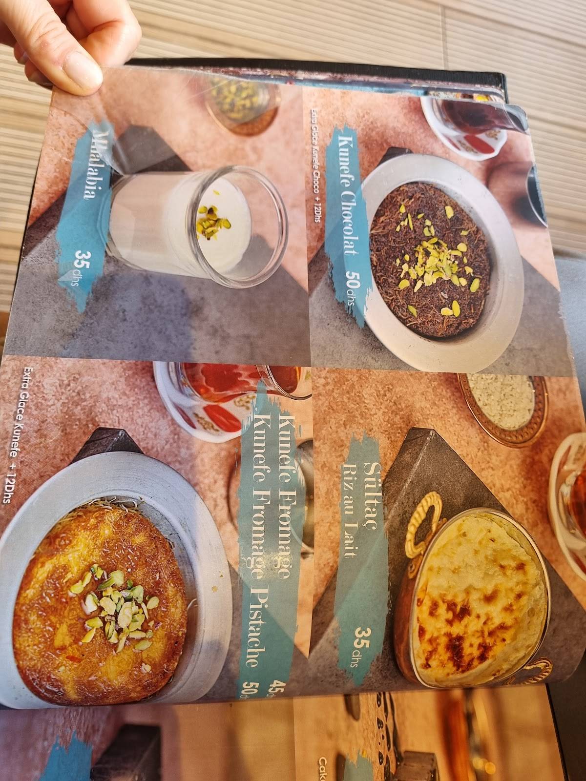 Menu au Beyti Istanbul restaurant, Rabat, Av. Annakhil
