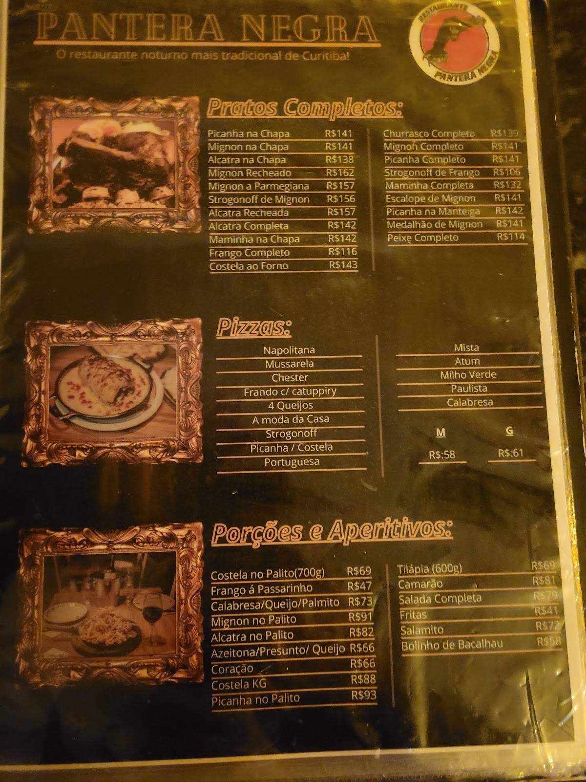 Menu em Restaurante Gato Preto, Curitiba