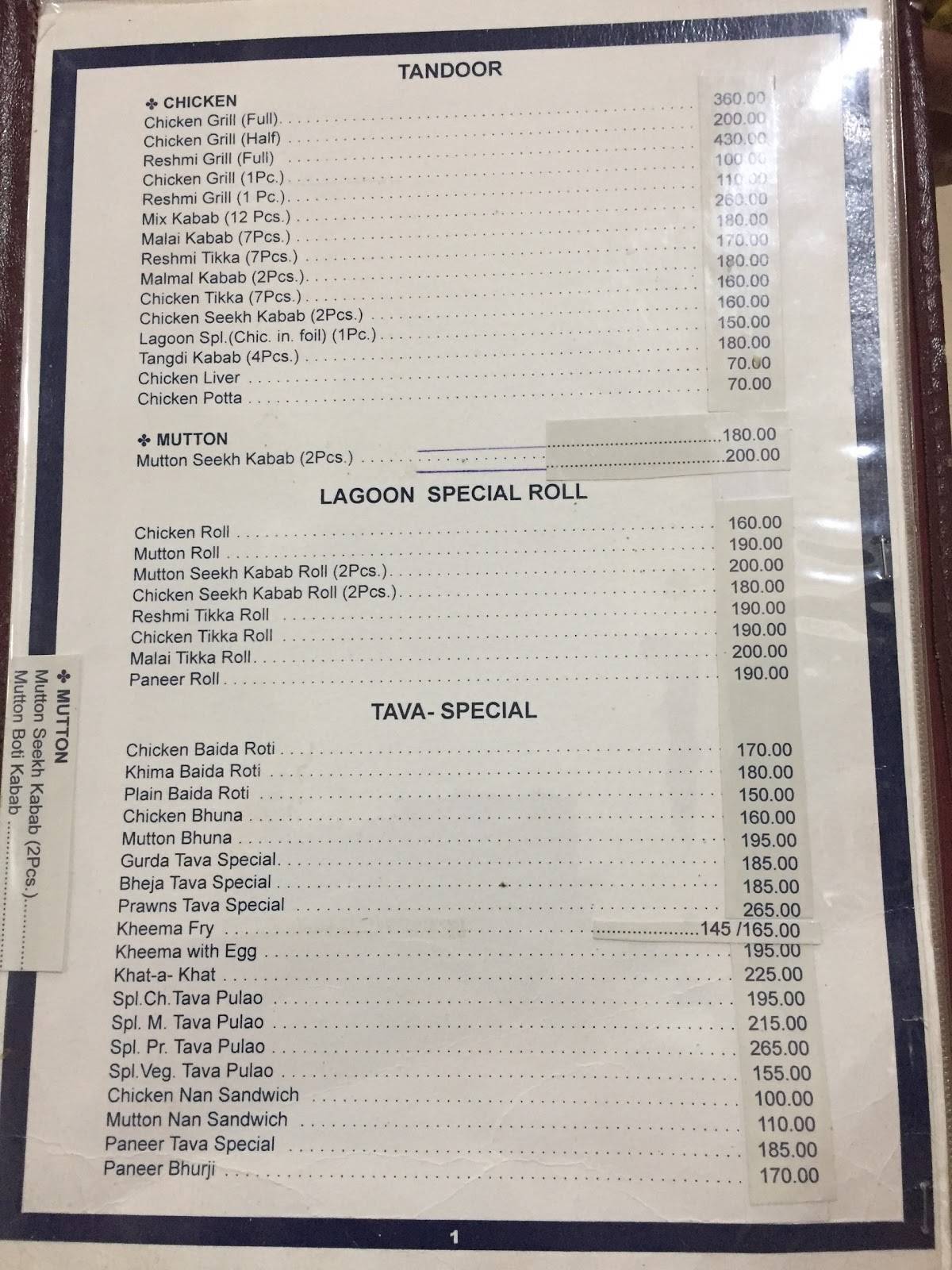 Menu at Blue Lagoon Restaurant, Mumbai, 20/62
