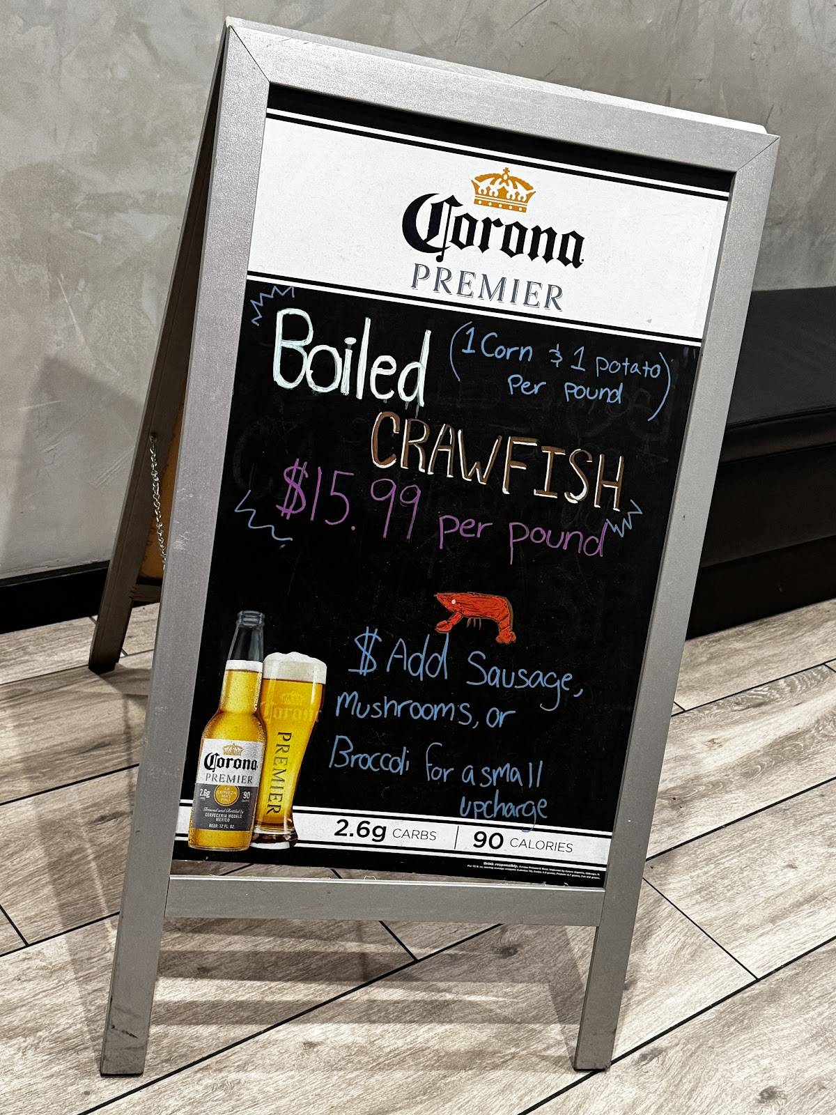Menu at Boo Rays of New Orleans restaurant, Crowley