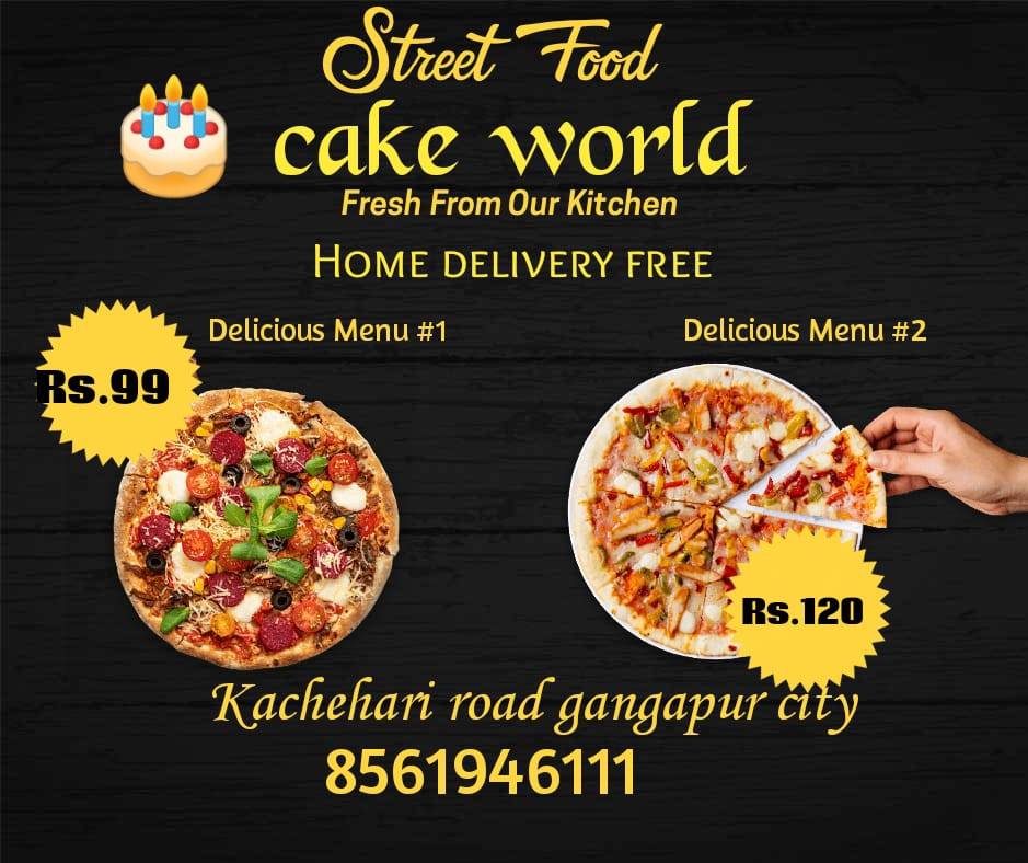 Menu at Cake World, Gangapur City