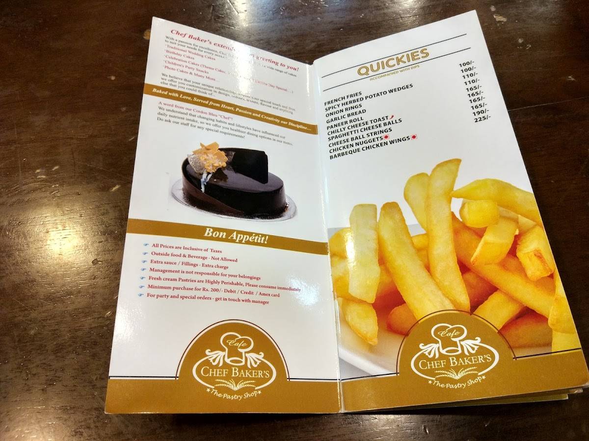 Menu at Chef Bakers - Brookefield, Bengaluru