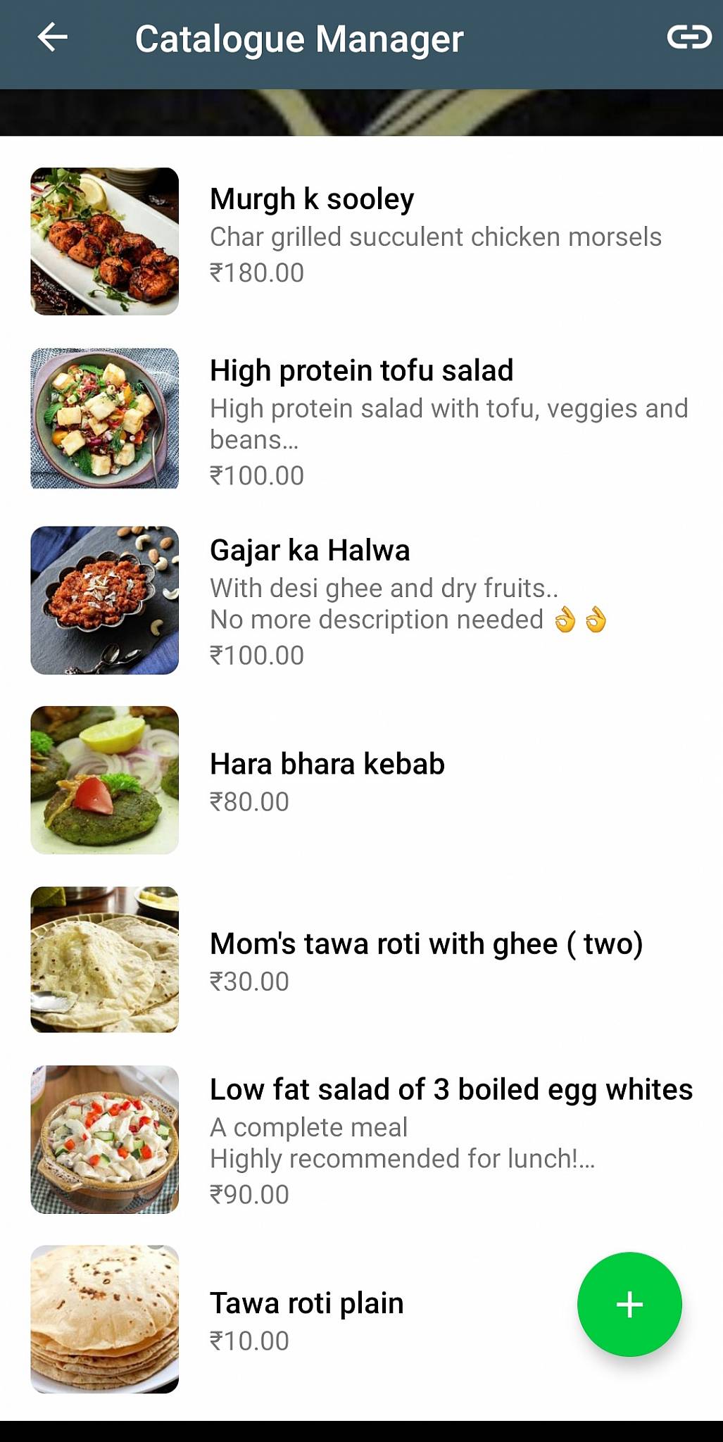 Menu at Chef Cabin, Kangra
