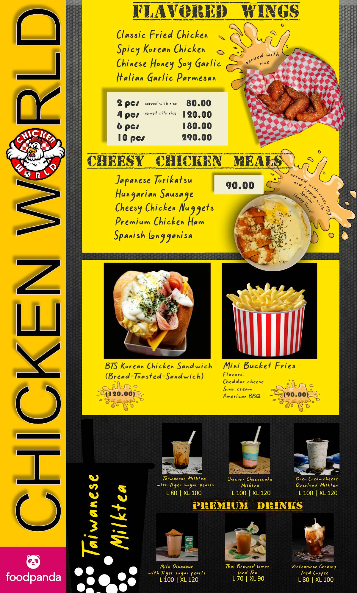 Menu at Chicken World Iligan restaurant, Iligan City