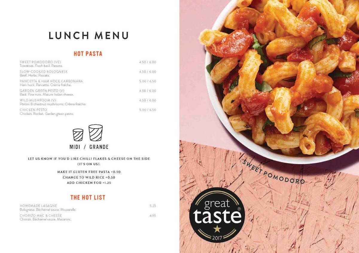 Menu at Coco di Mama restaurant, London, White City Place