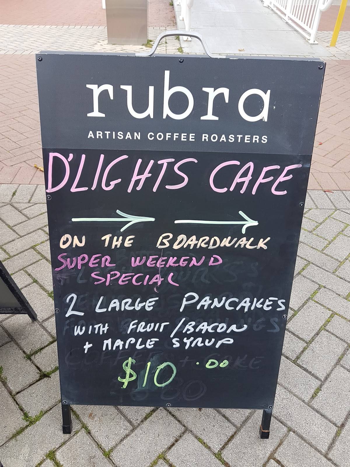 Menu at D'lights Cafe, Mandurah