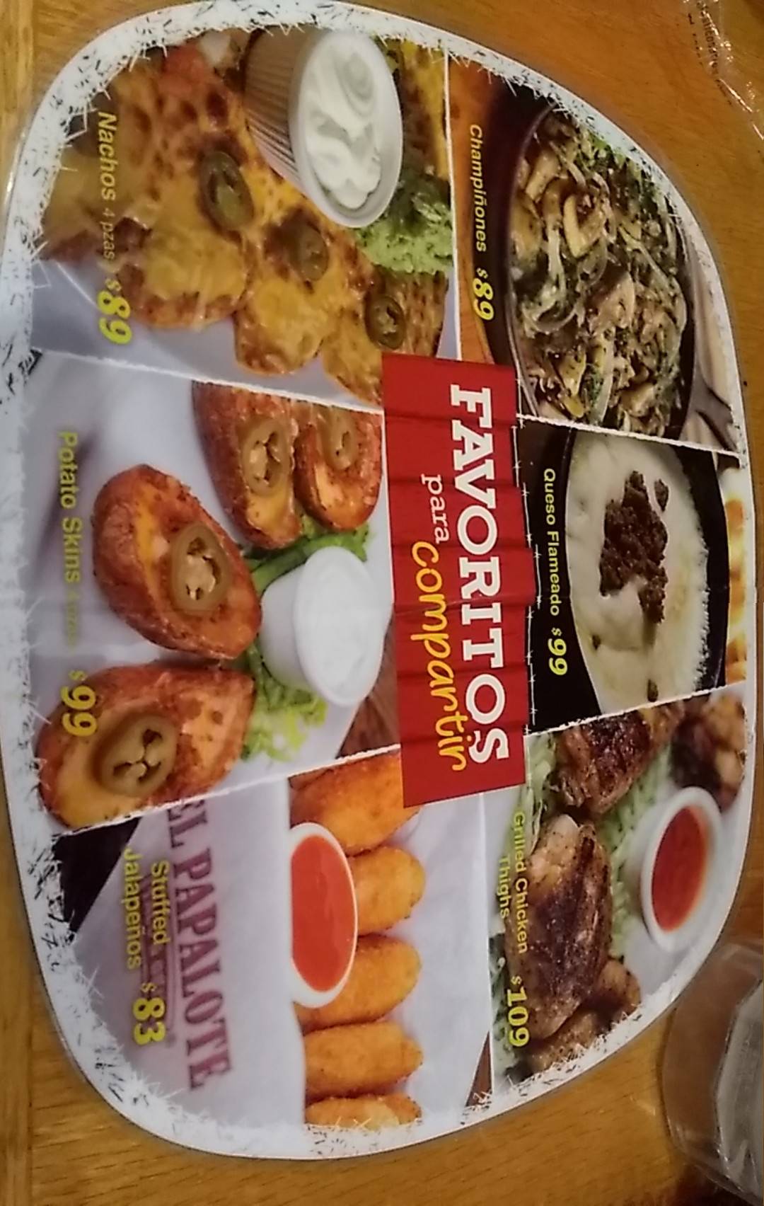 Carta del restaurante El Papalote Taco & Grill Sendero, San Nicolás del ...