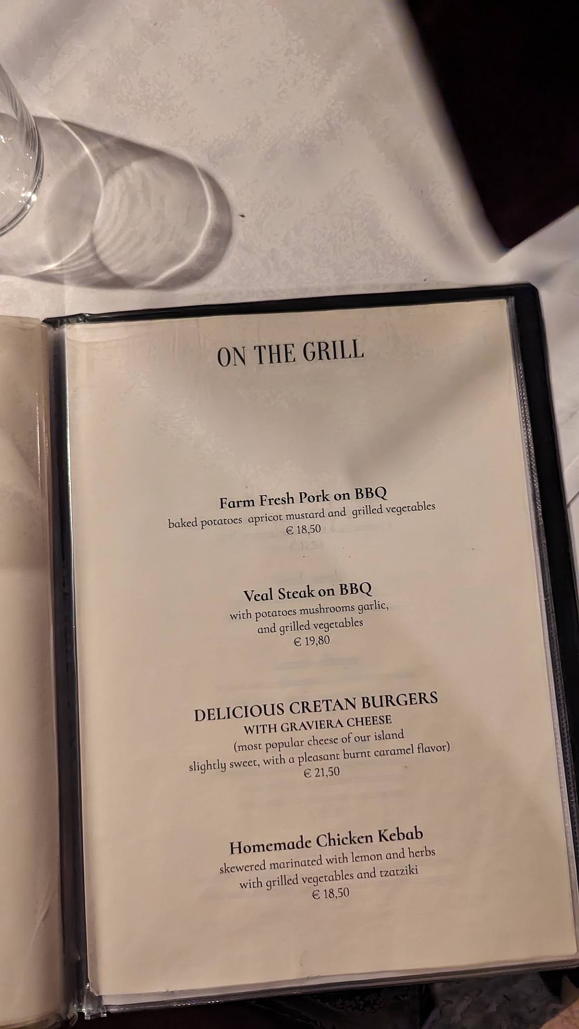 Menu at FERRYMAN, Elounda