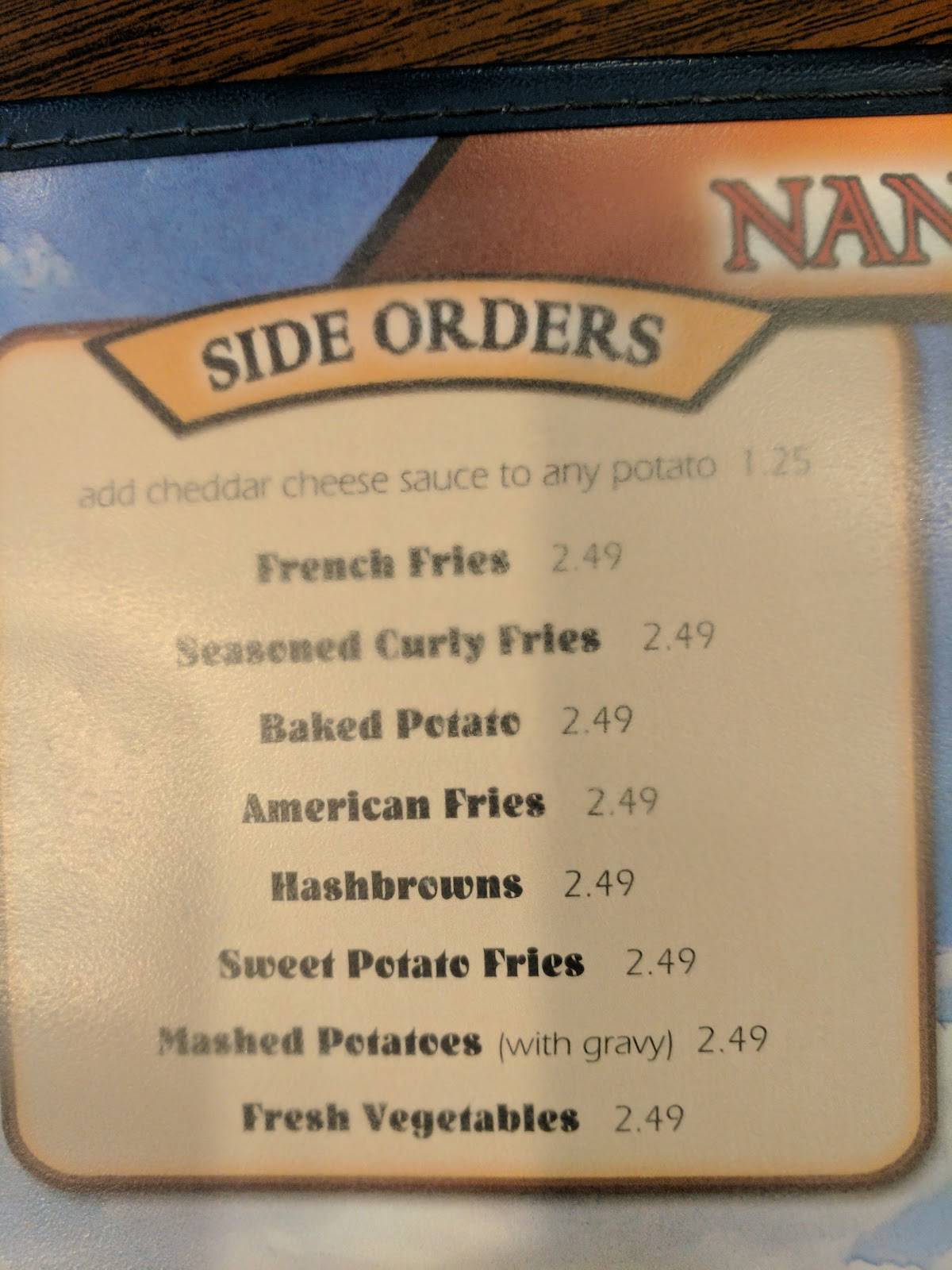 Menu at Family Table restaurant, Osceola