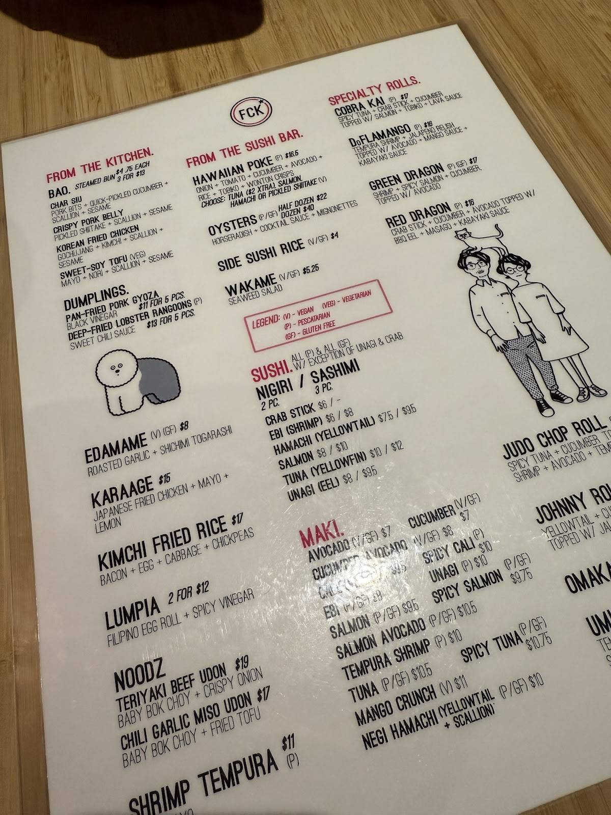 Menu at Funky Chow Kitchen restaurant, Windsor