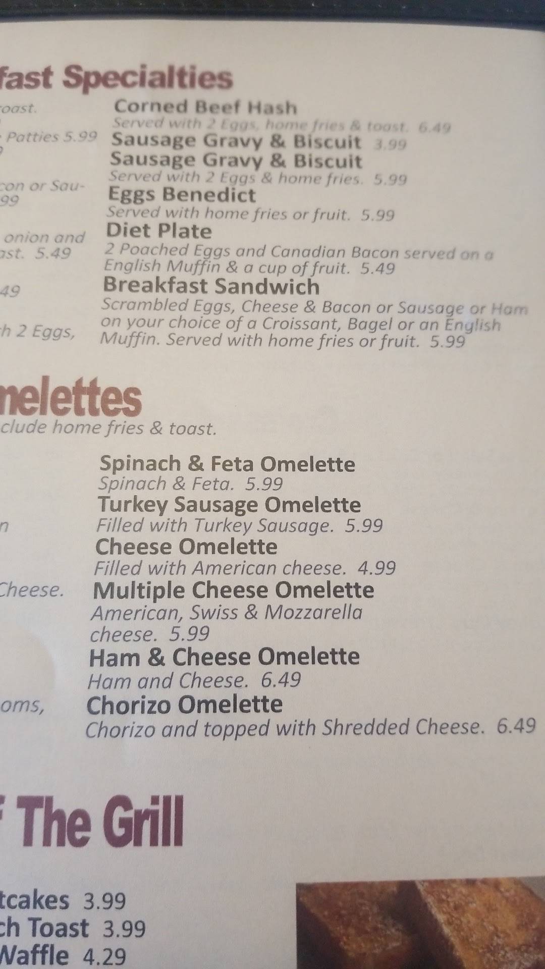 Menu at Gabe's Family Restaurant, Cleveland