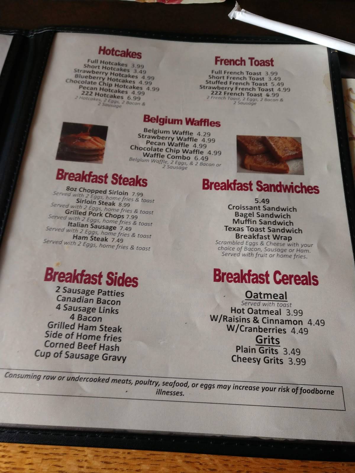 Menu at Gabe's Family Restaurant, Cleveland