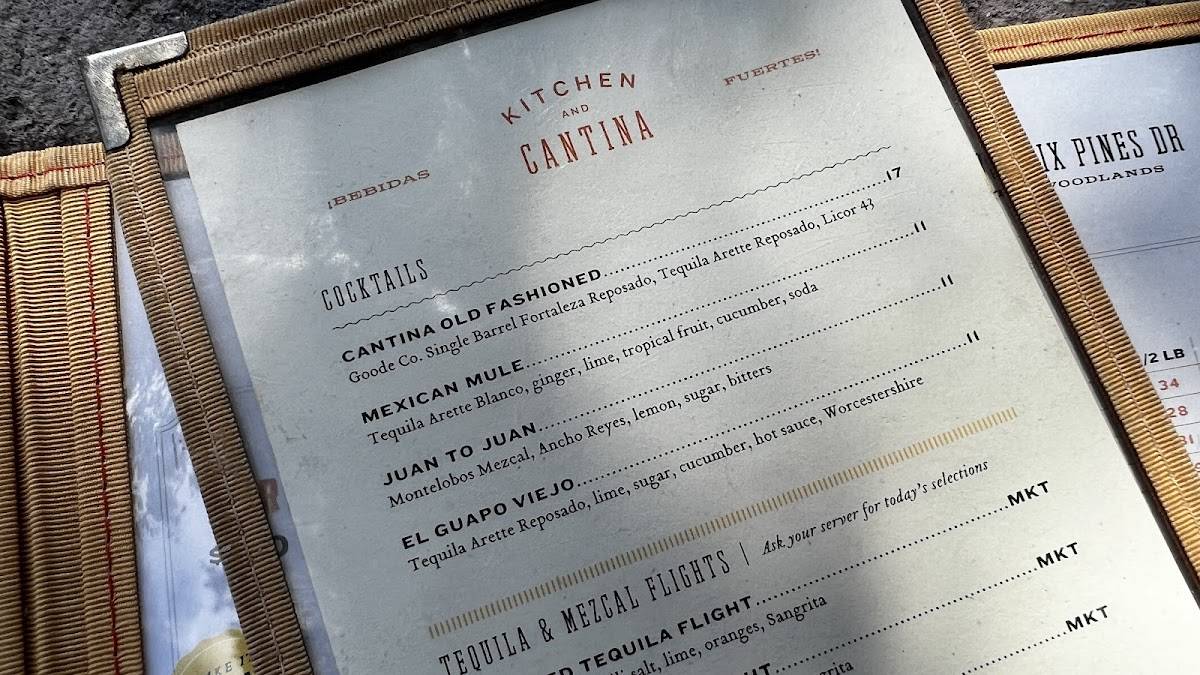 Menu at Goode Co. Kitchen & Cantina restaurant, Houston, Katy Fwy