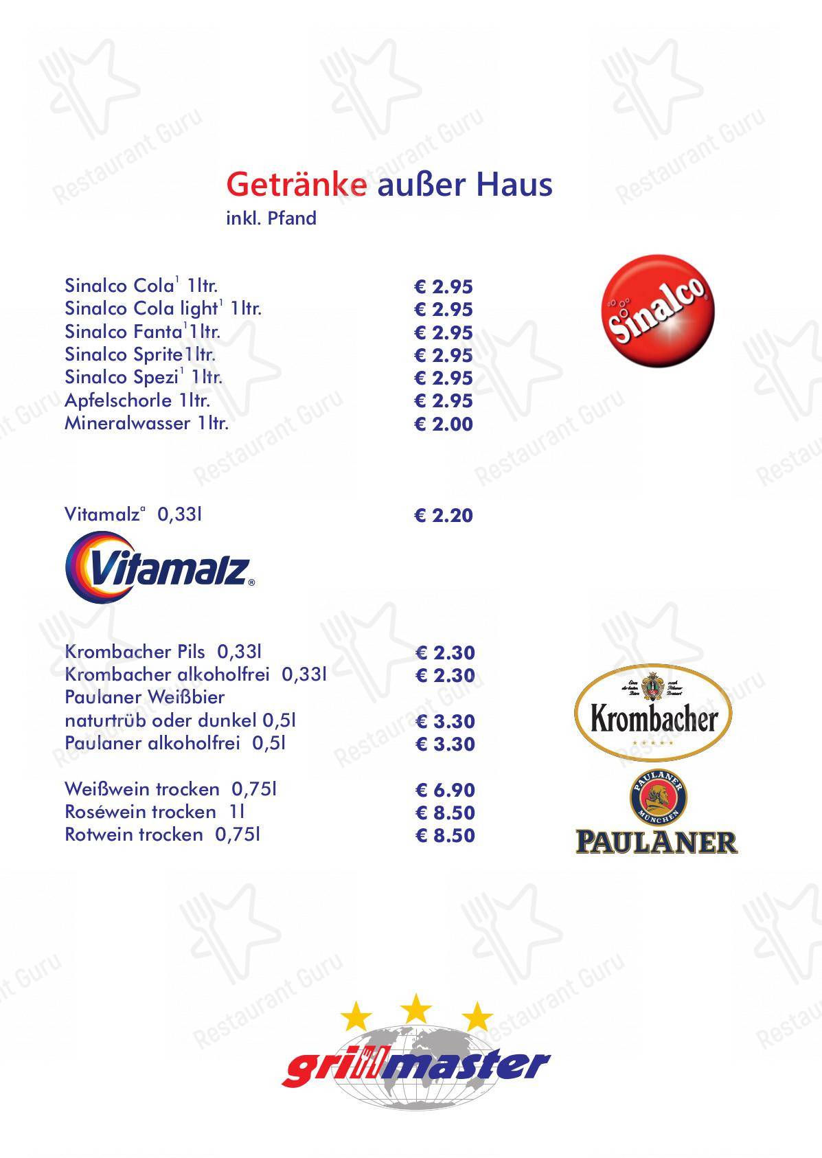 Speisekarte von GrillMaster restaurant, Cuxhaven