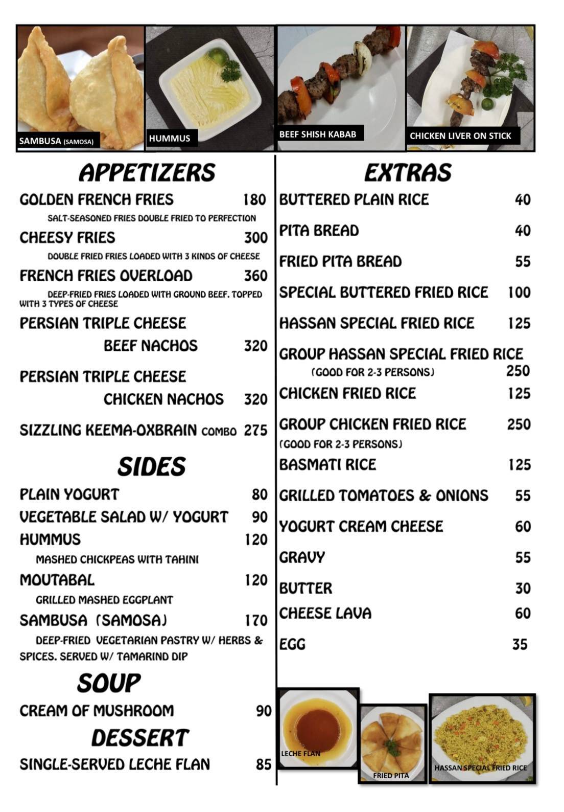 Меню ресторана Hassan Kabab and Steaks, Кесон-Сити, 9 Visayas Ave