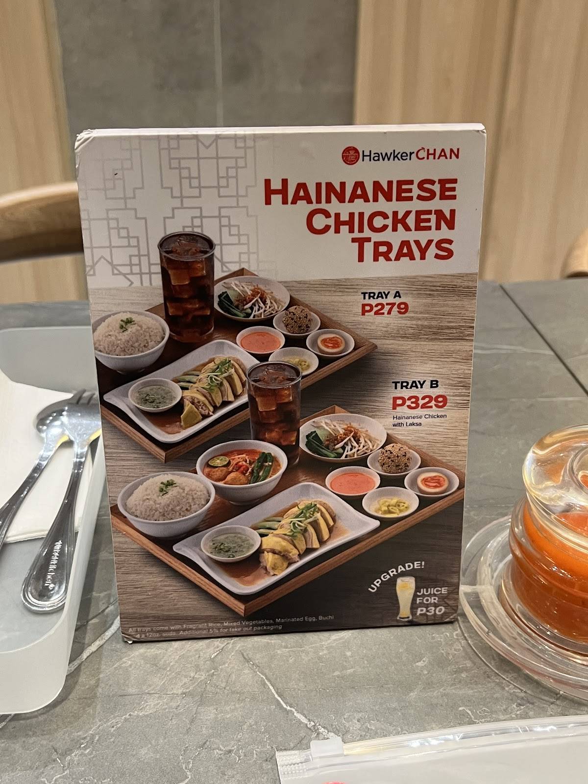 Menu at Hawker Chan - SM Seaside City, Cebu restaurant, Cebu City