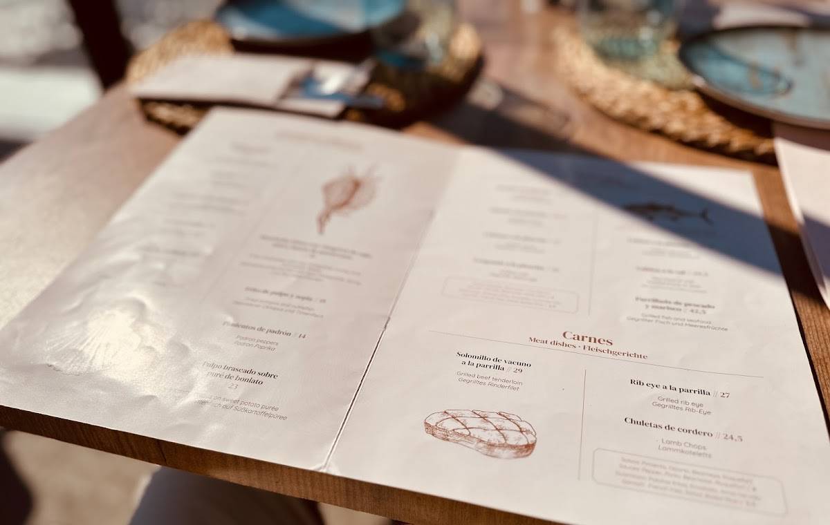 Carta de Restaurant Illeta, Es Camp de Mar