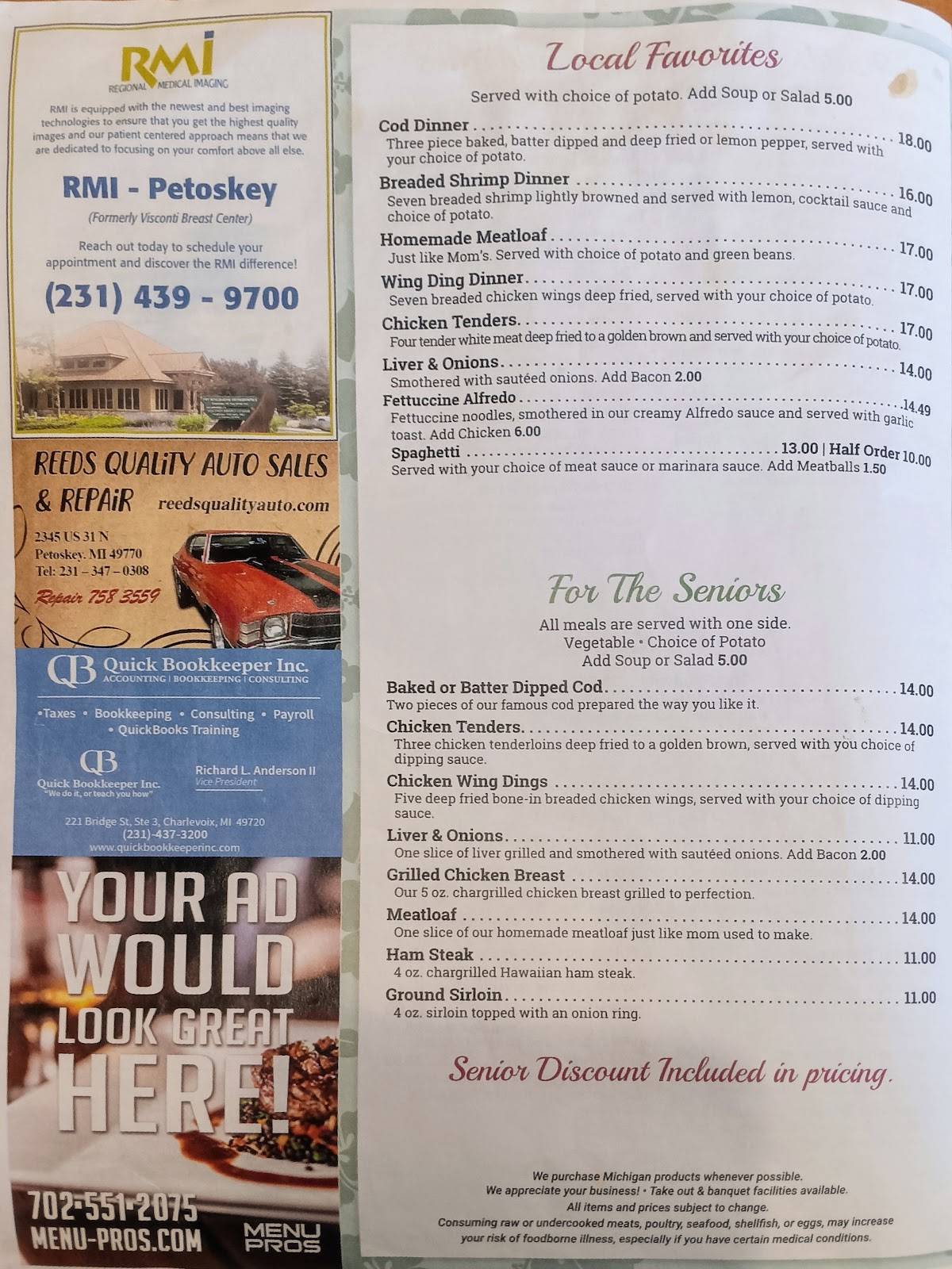 Menu at J W Filmore's Family Restaurant, Petoskey