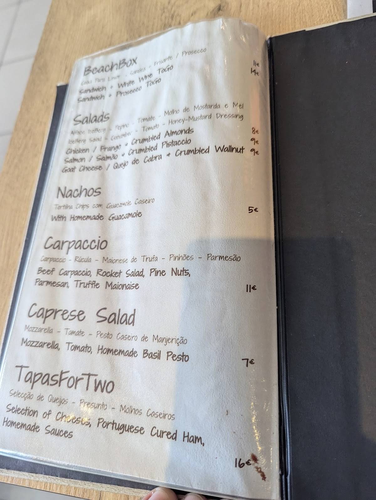 Menu at Jojo's Signature Sandwiches, Albufeira