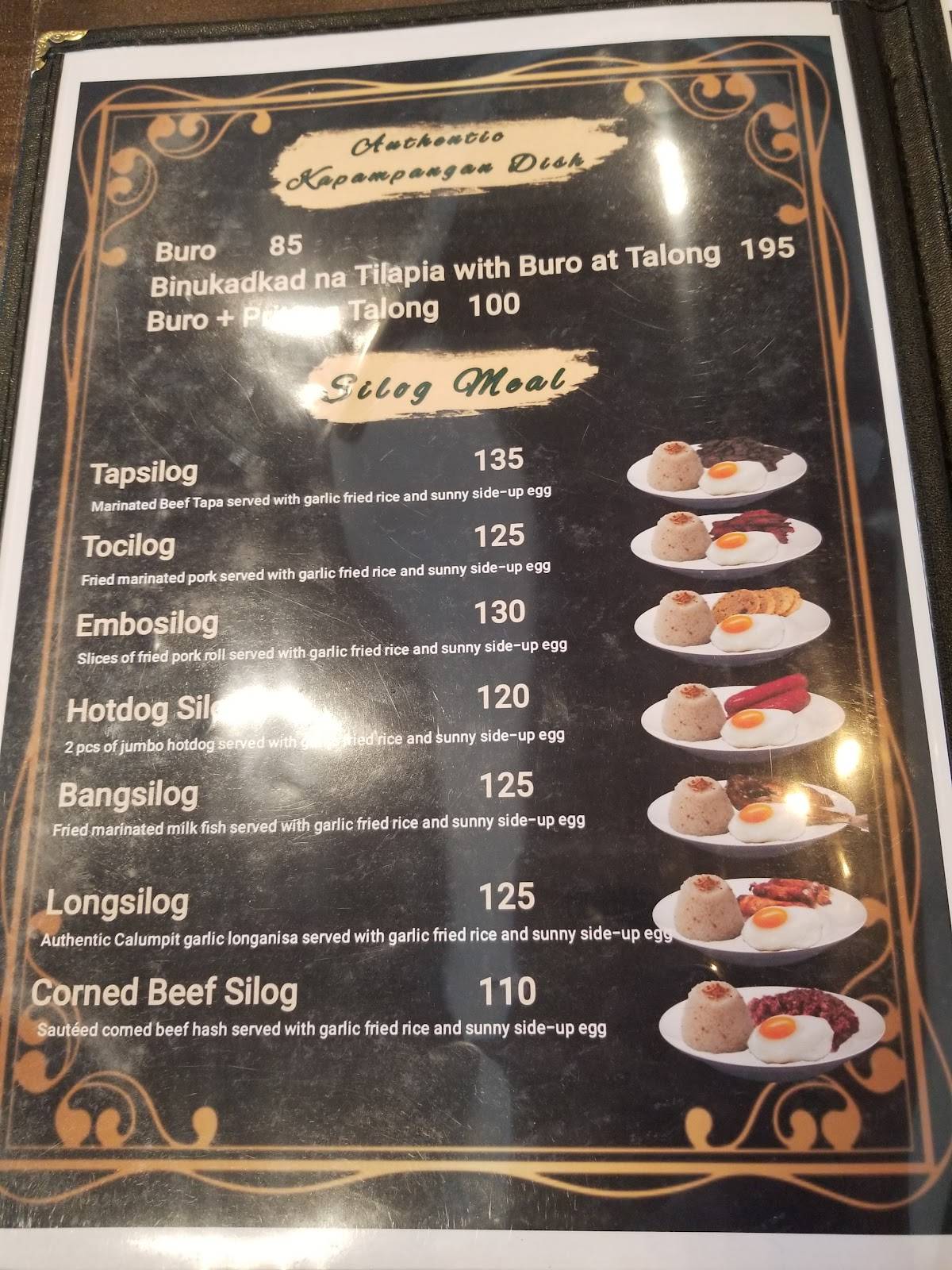Carta del restaurante Kabigting's Halo-halo Fairview, Ciudad Quezon