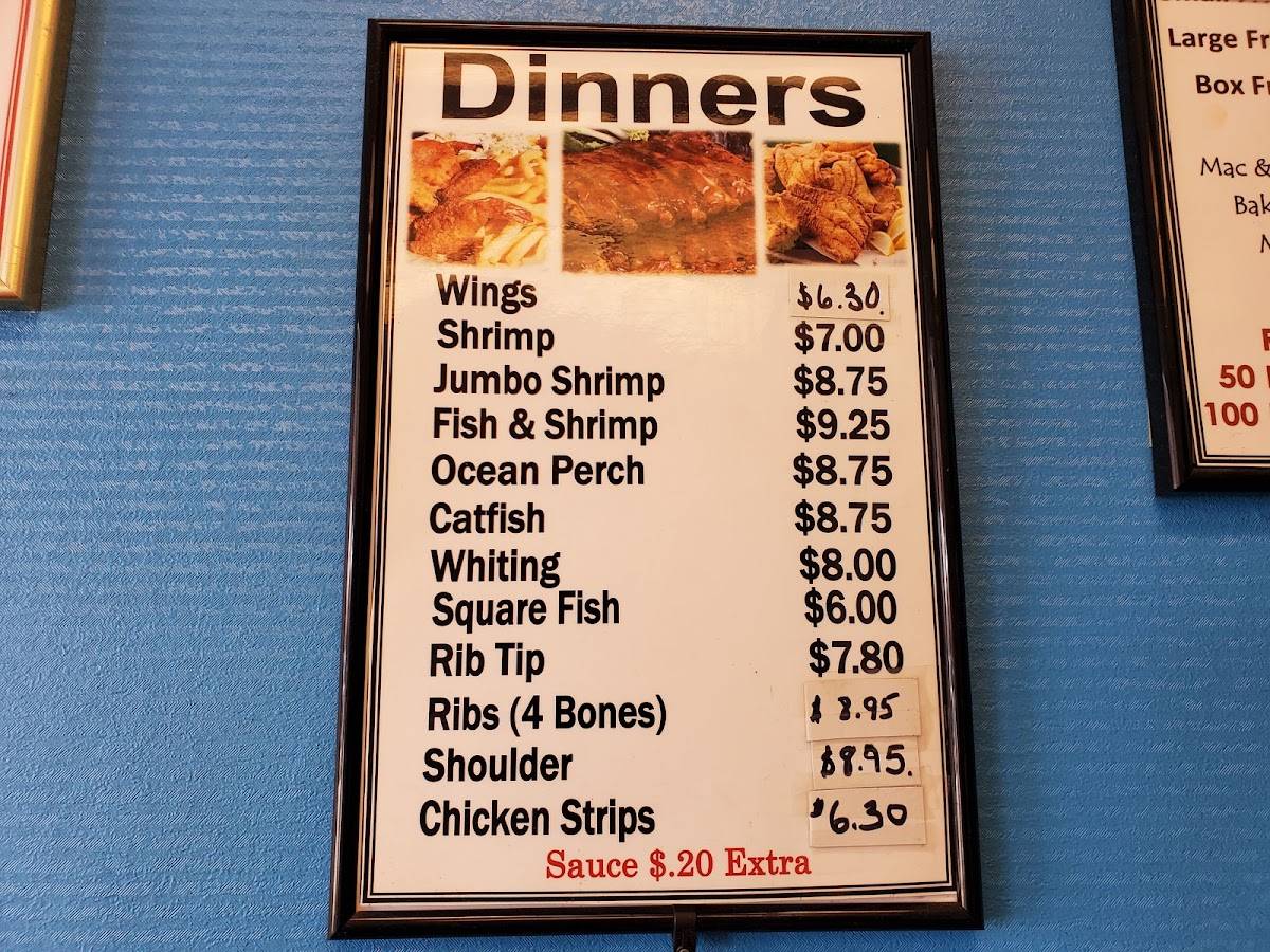 Menu at Kim's Wings restaurant, Euclid, Lakeshore Blvd