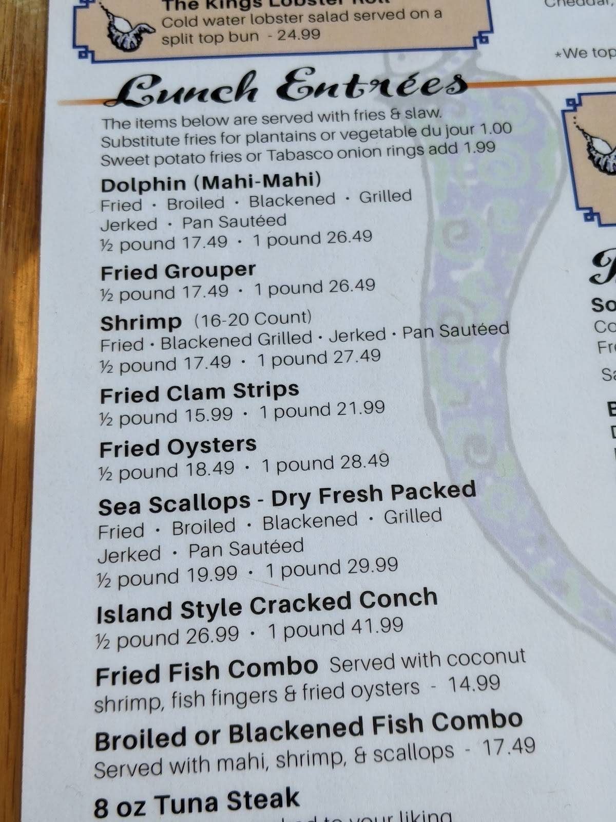 Menu at King Neptune Restaurant, Stuart