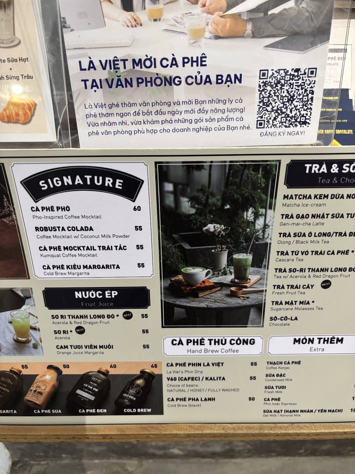 Menu at Là Việt Coffee Saigon (Hai Bà Trưng) restaurant, Ho Chi Minh ...