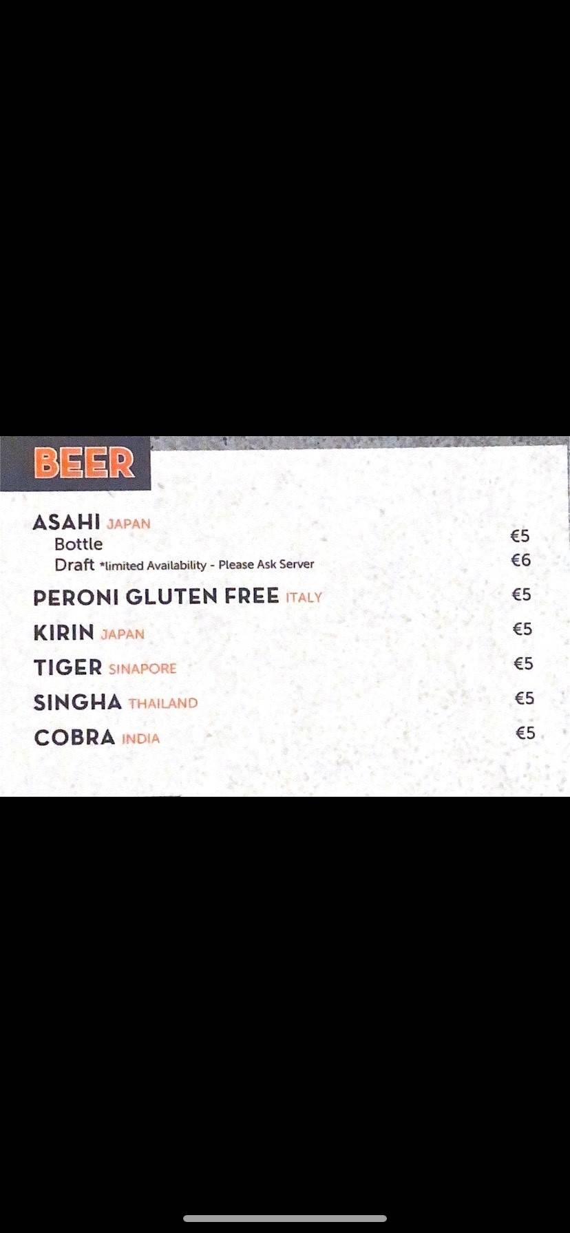 Carta del restaurante Lana Kilkenny Asian Street Food, Kilkenny