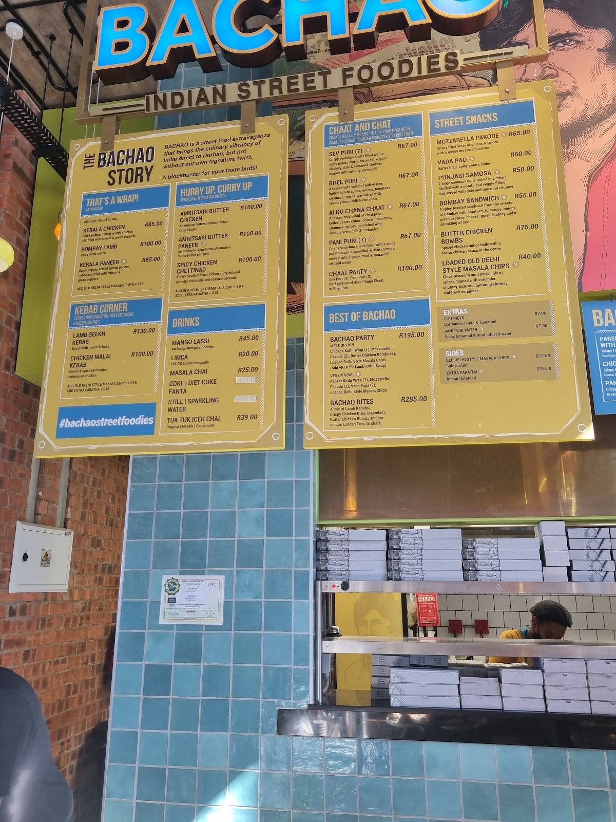 Menu at Legacy Yard restaurant, Umhlanga