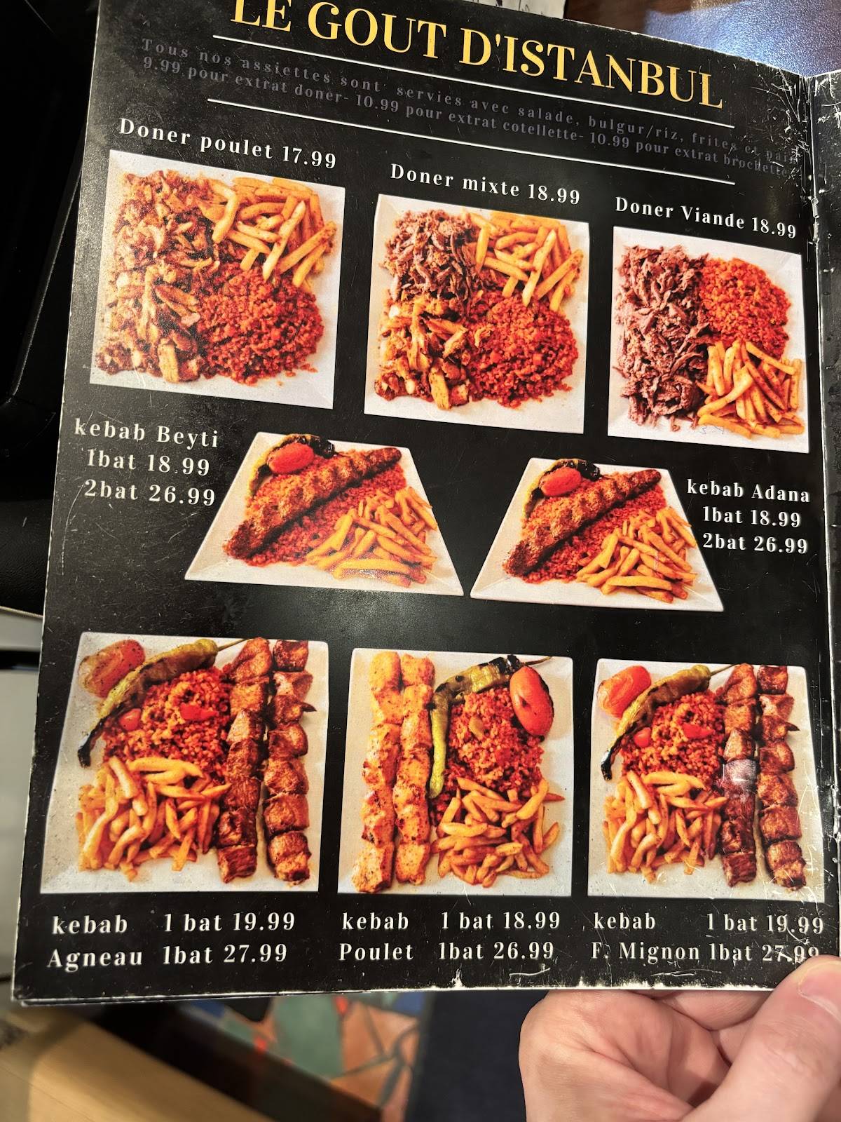 Menu au Maison istanbul restaurant, Longueuil, Ch. de Chambly