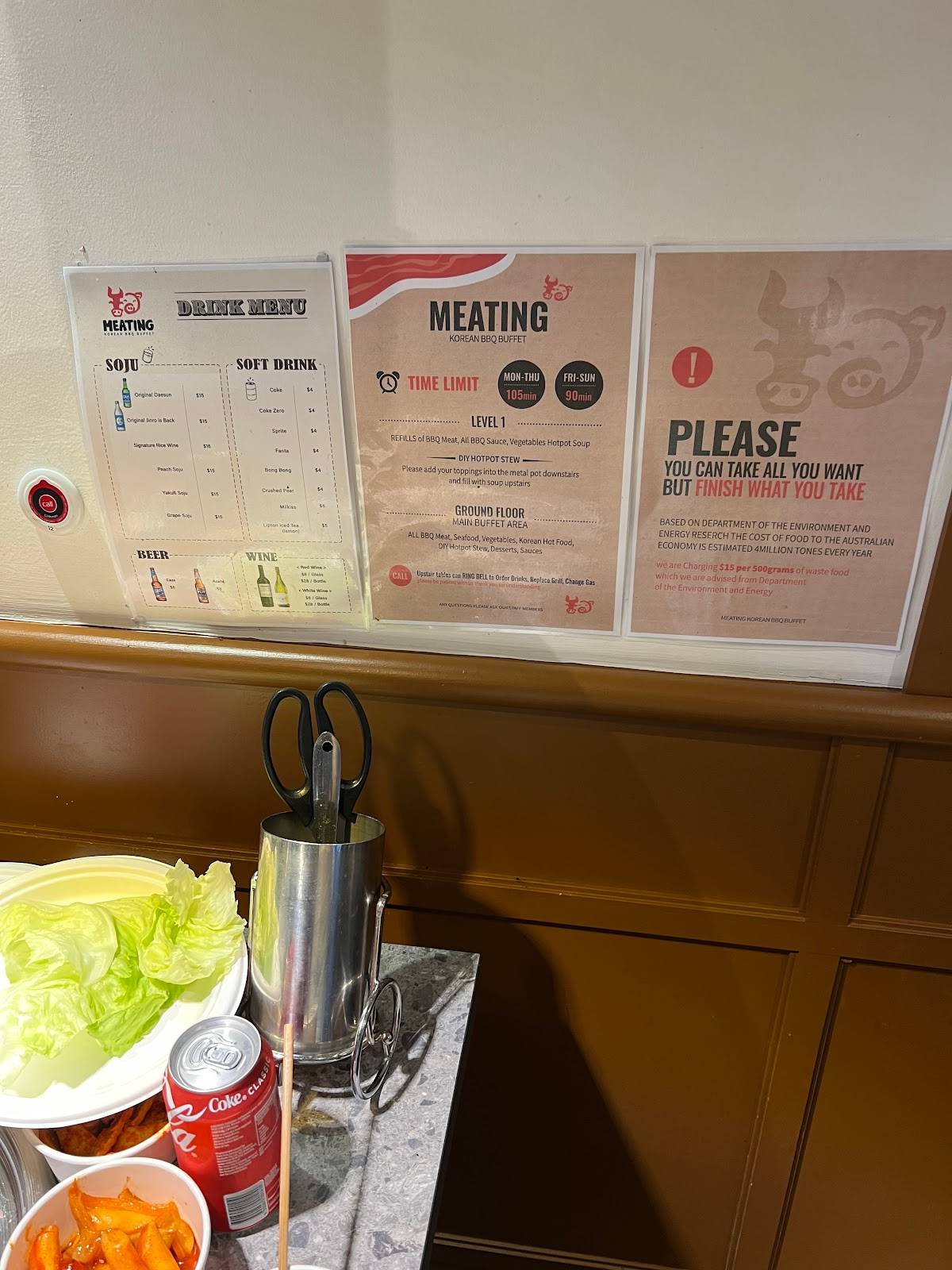 Menu at Meating Korean BBQ Buffet CBD, Melbourne