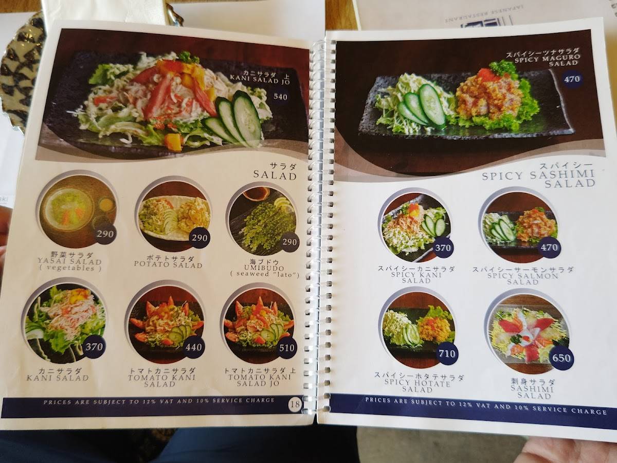 Menu at Miyazaki Japanese Restaurant, Muntinlupa, C2FG+CQF