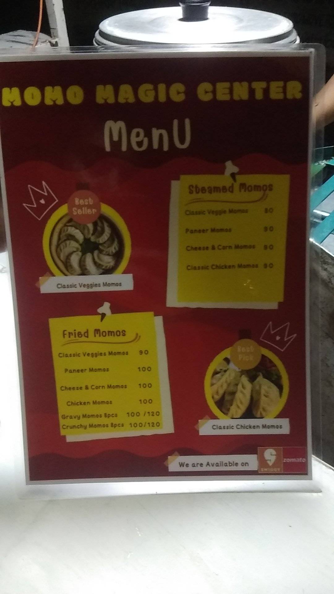 Menu at Momo Magic Center, Vadodara