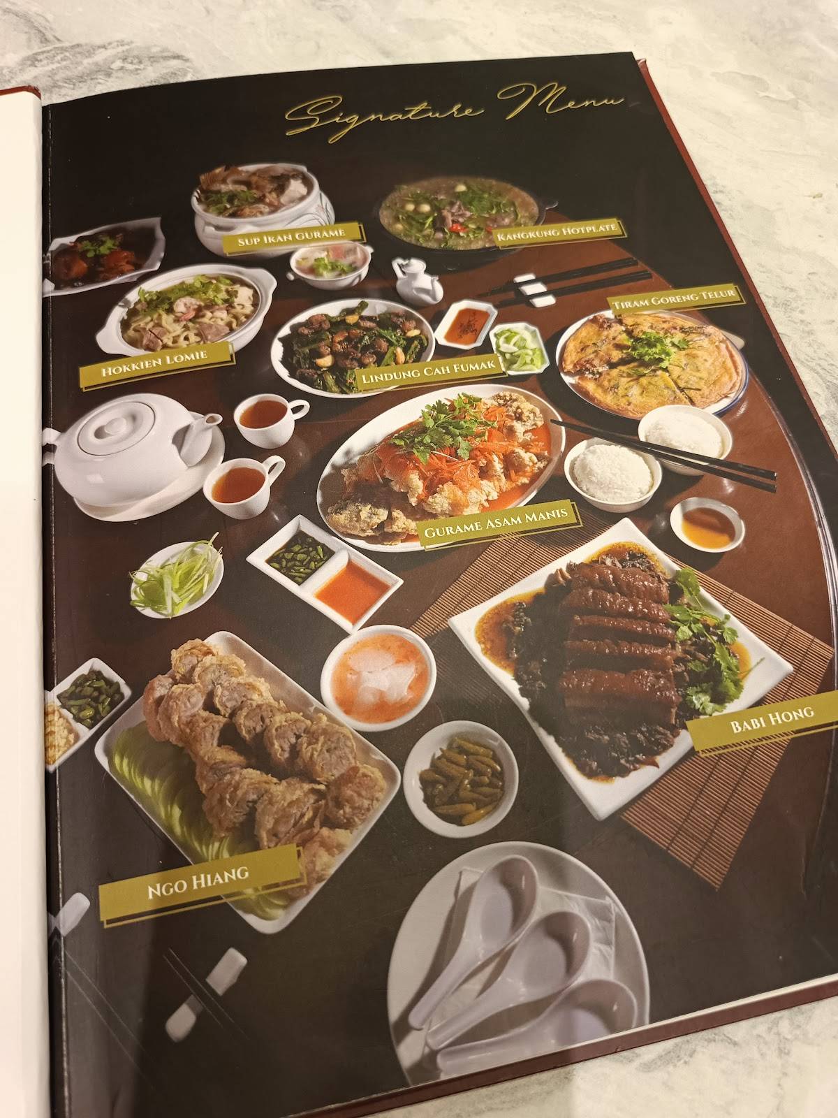 Menu at Mutiara - Traditional Chinese Food restaurant, West Jakarta