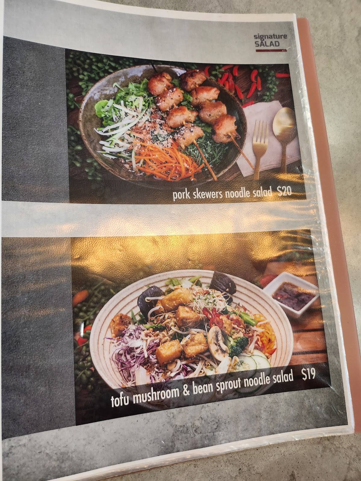 Menu at Nguyen Garden Vietnamese Noodle House restaurant, Marrickville